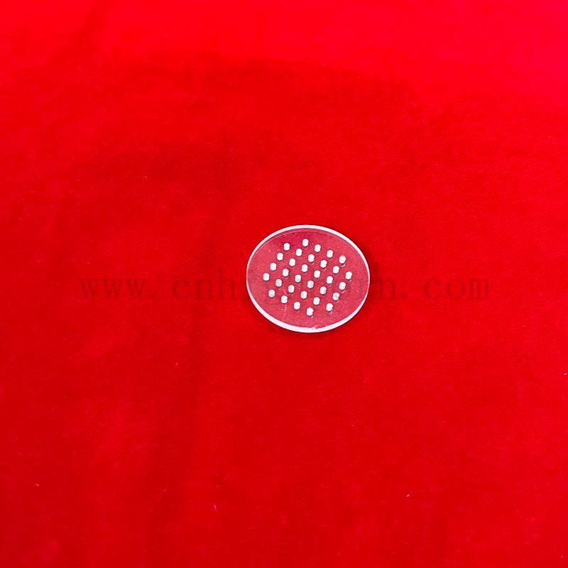 Quartz Laser Perforated Disc Deep Processing Transparent Silica Quartz ...