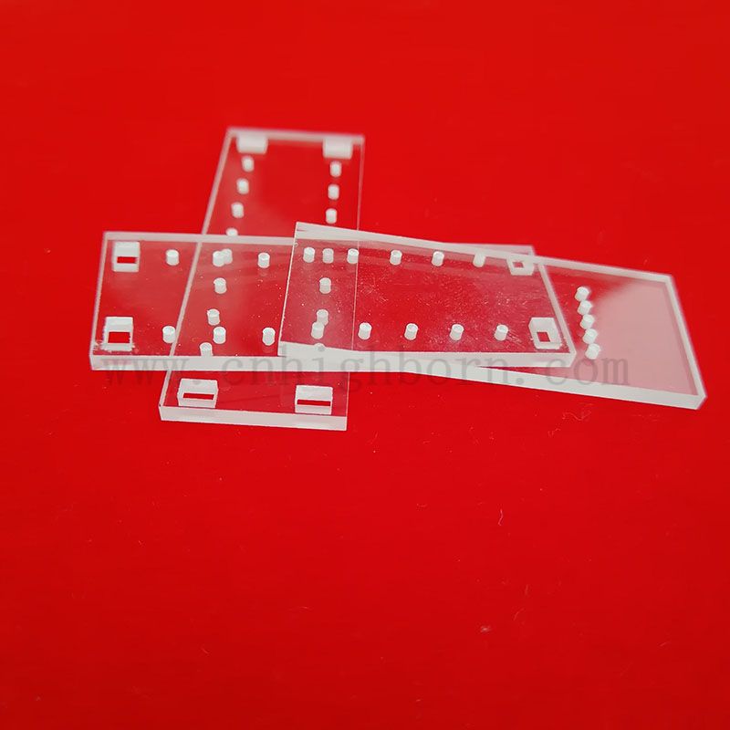 UV Optical Fused Silica Quartz Glass Slides with Hole - Buy Quartz ...