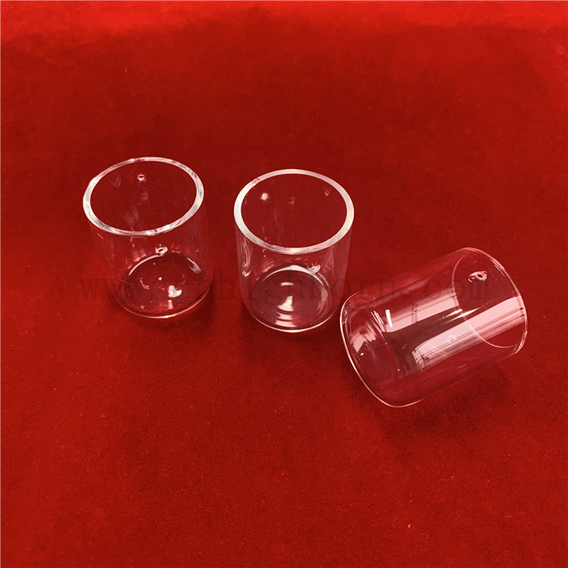 Laser Drilling Transparent Quartz Glass Round Bottom Cylinder Crucible ...