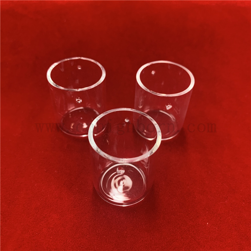 Laser Drilling Transparent Quartz Glass Round Bottom Cylinder Crucible ...