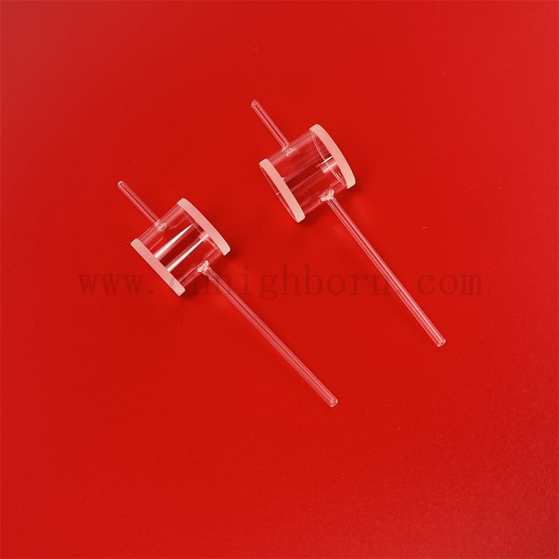 Laboratory Quartz Glass Atomic Gas Chamber Cuvettes Cylindrical Flow ...