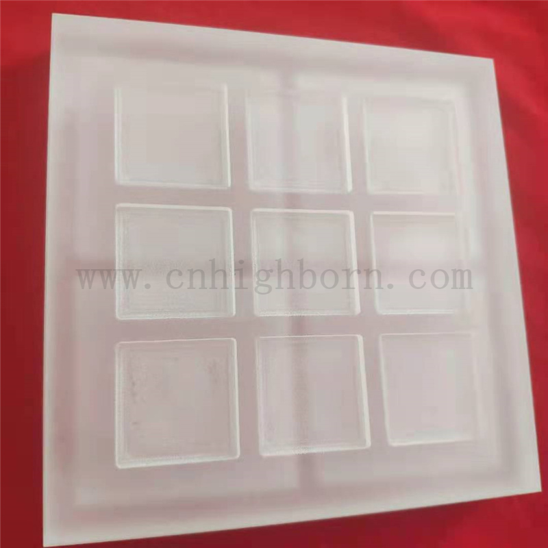 Customized Frosted Slotting Square Quartz Crystal Glass Window - Buy ...