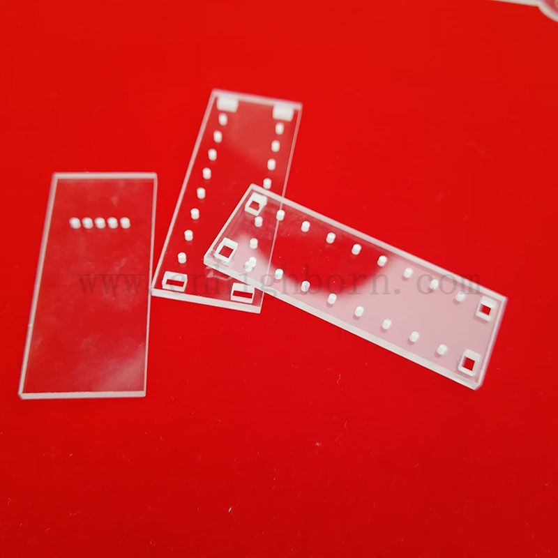 UV Optical Fused Silica Quartz Glass Slides with Hole - Buy Quartz ...