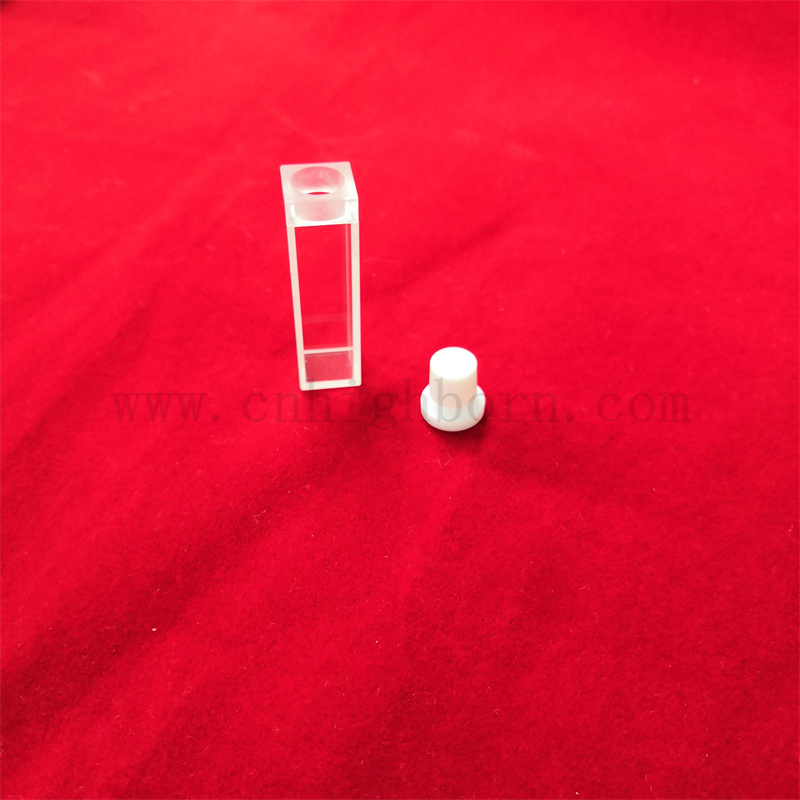 Lab Research 3.5ml Clear Quartz Glass Cuvette UV Standard Fluorometer ...