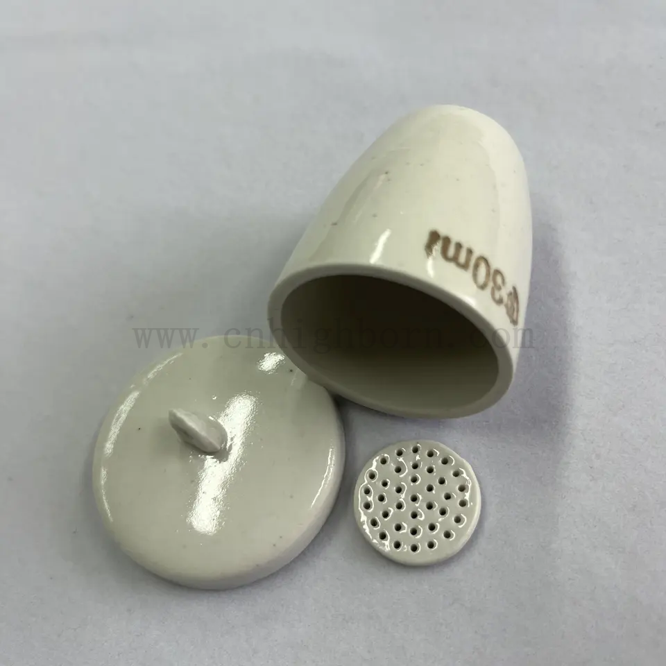 Insulation 95 Alumina Crucible Customized Al2O3 Molten Metal Ceramic ...